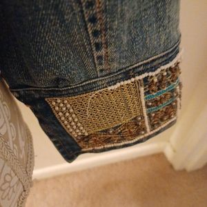 atelier | Jackets & Coats | Atelier Beaded Denim Jacket | Poshmark